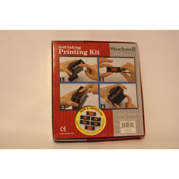 Stockwell | Office | Stockwell Selfinking Printing Kit With 6 Stamp ...